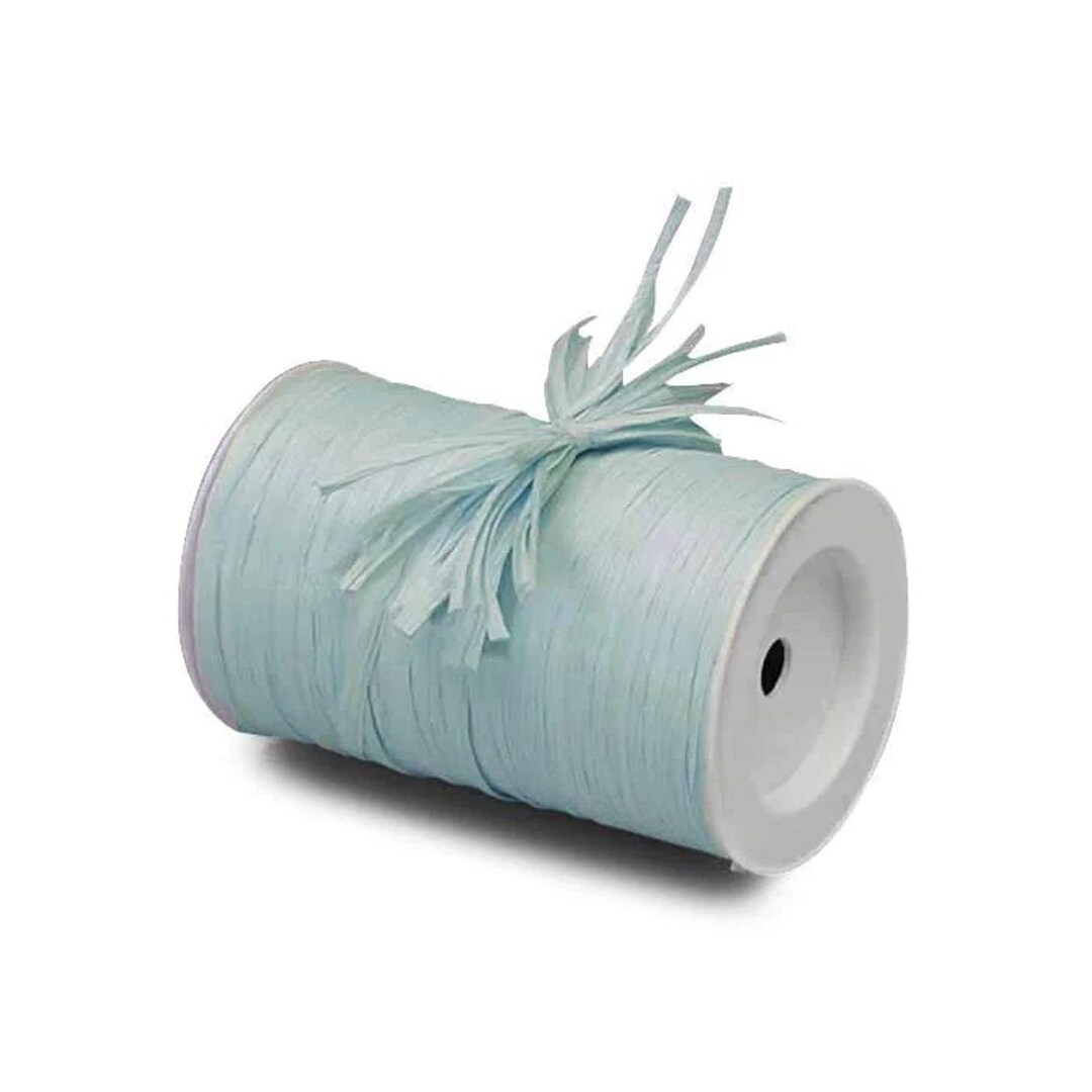 Light Blue Raffia | Baby Blue Raffia Ribbon | Colored Matte Raffia ...