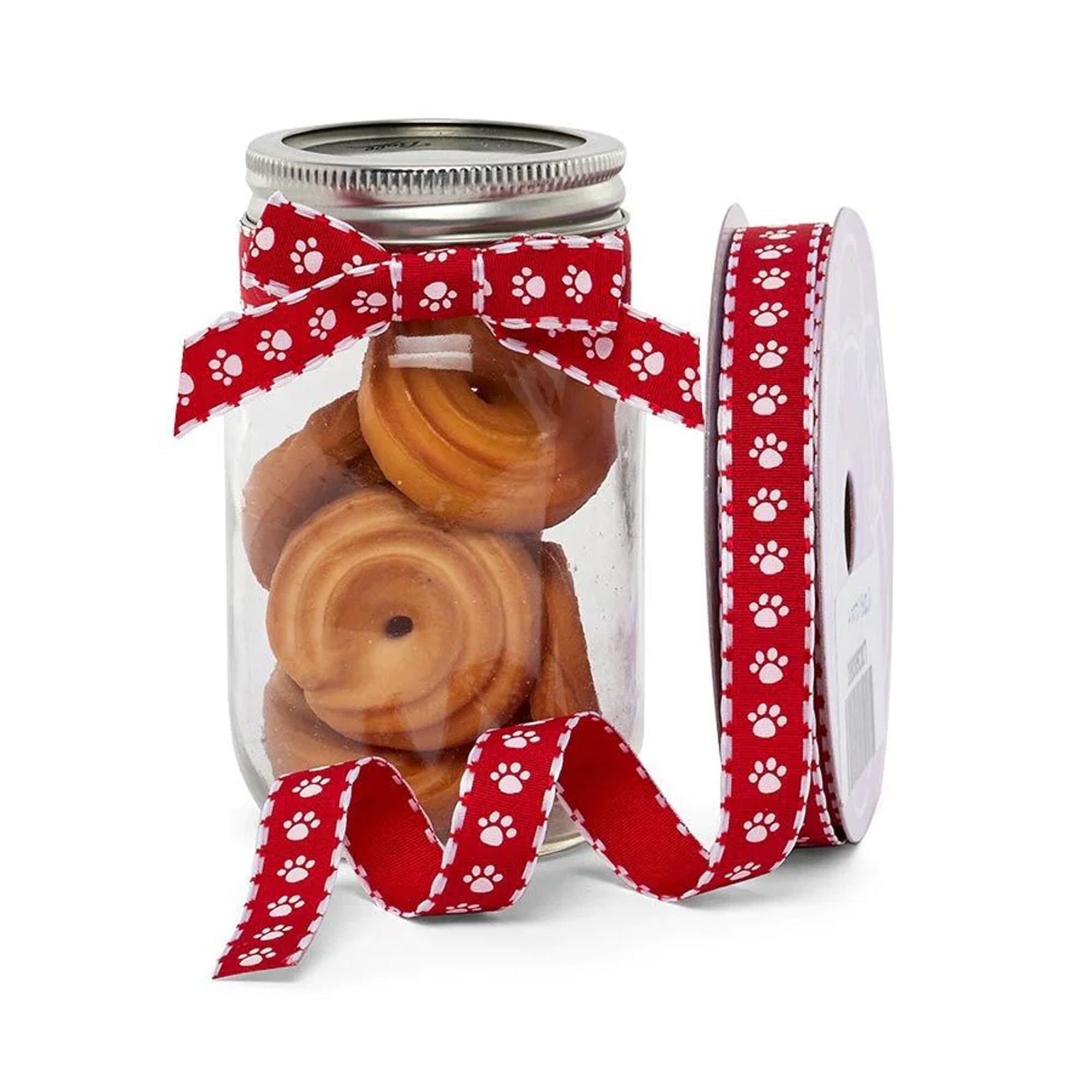 Animal Paw Ribbon Dog Paw Ribbon Red and White Paw Print - Etsy