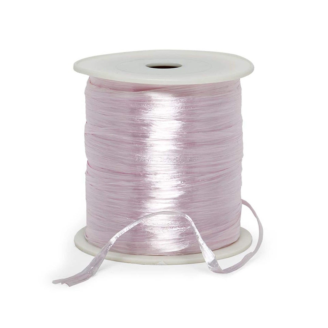 Ice Pink Raffia Ribbon Pink Raffia Bows Pastel Pink Pearlized Raffia ...