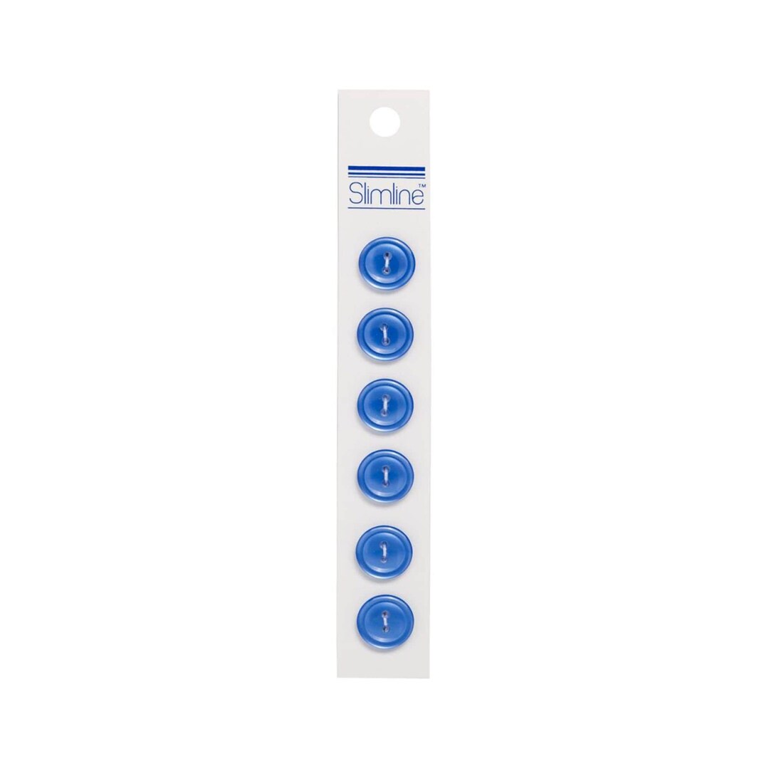 Blue Fastener | Basic Blue Buttons | Blue Buttons - 2 Hole - 9/16in ...