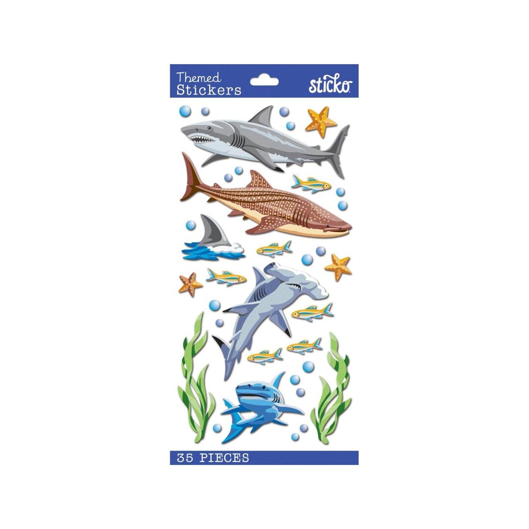 Shark Stickers | Shark Labels | Shark Embellishments | Sharks Stickers ...