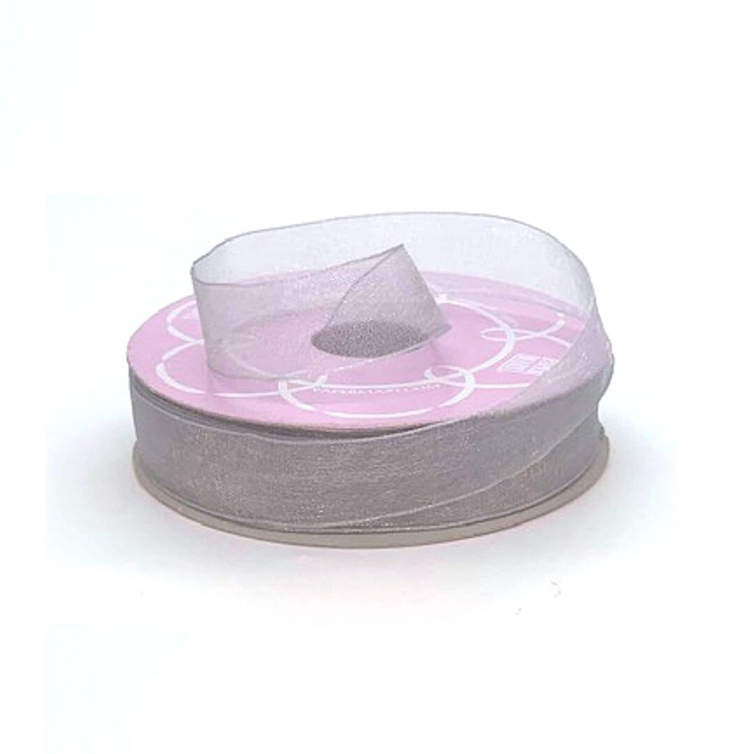 Silver Organza Ribbon Sheer Silver Ribbon Silver Shimmer Sheer Organza ...