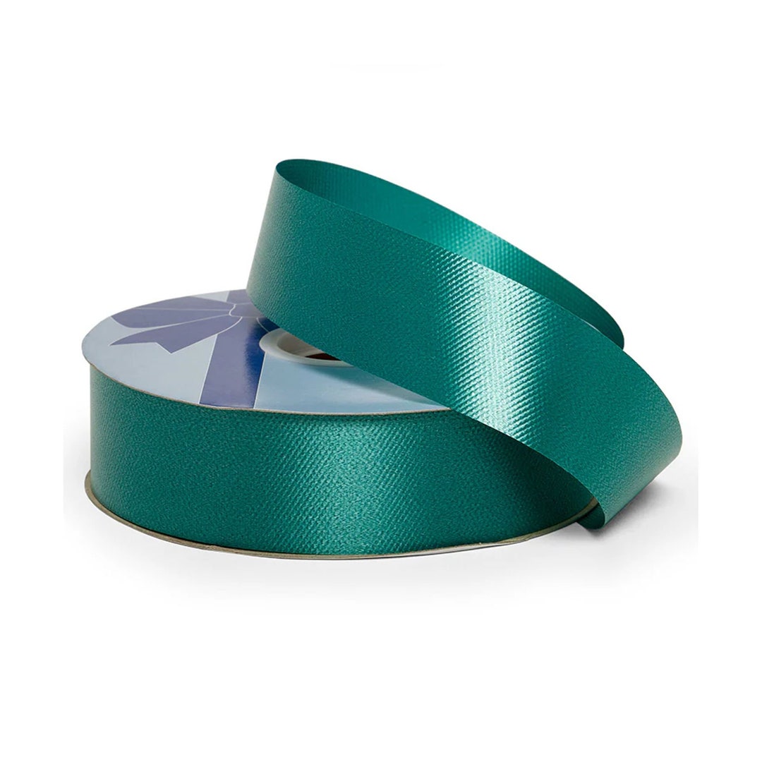 Wide Teal Poly Ribbon Big Teal Bow Teal Embossed Poly - Etsy