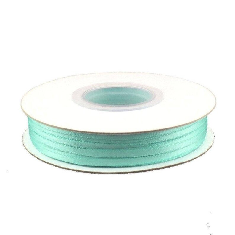 Robins Egg Blue Aqua Ribbons Aqua Satin Ribbon 1/8 Inch | Etsy