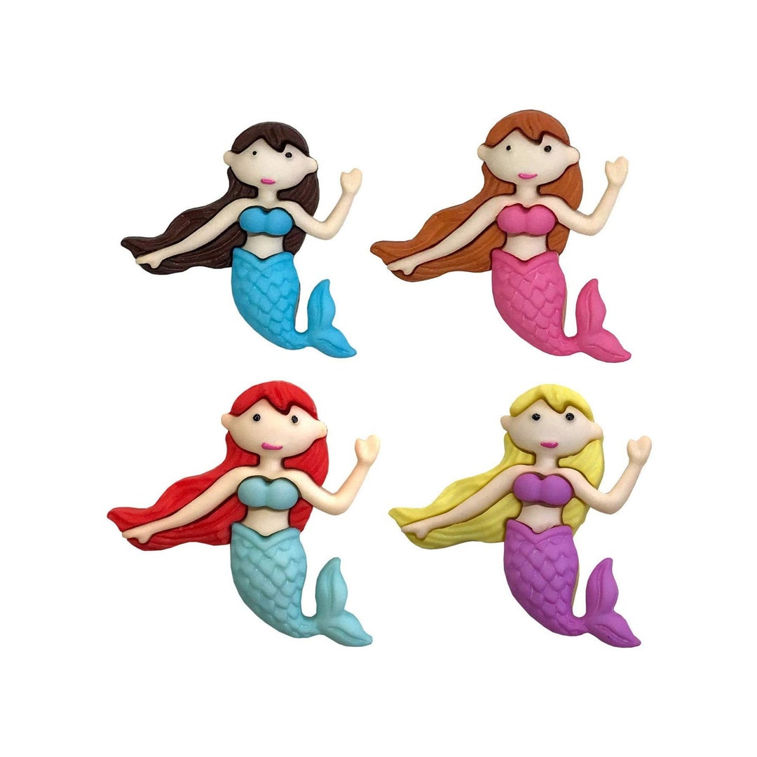 Mermaid Buttons | Mermaid Fasteners | Mystic Mermaids Buttons - 4 ...