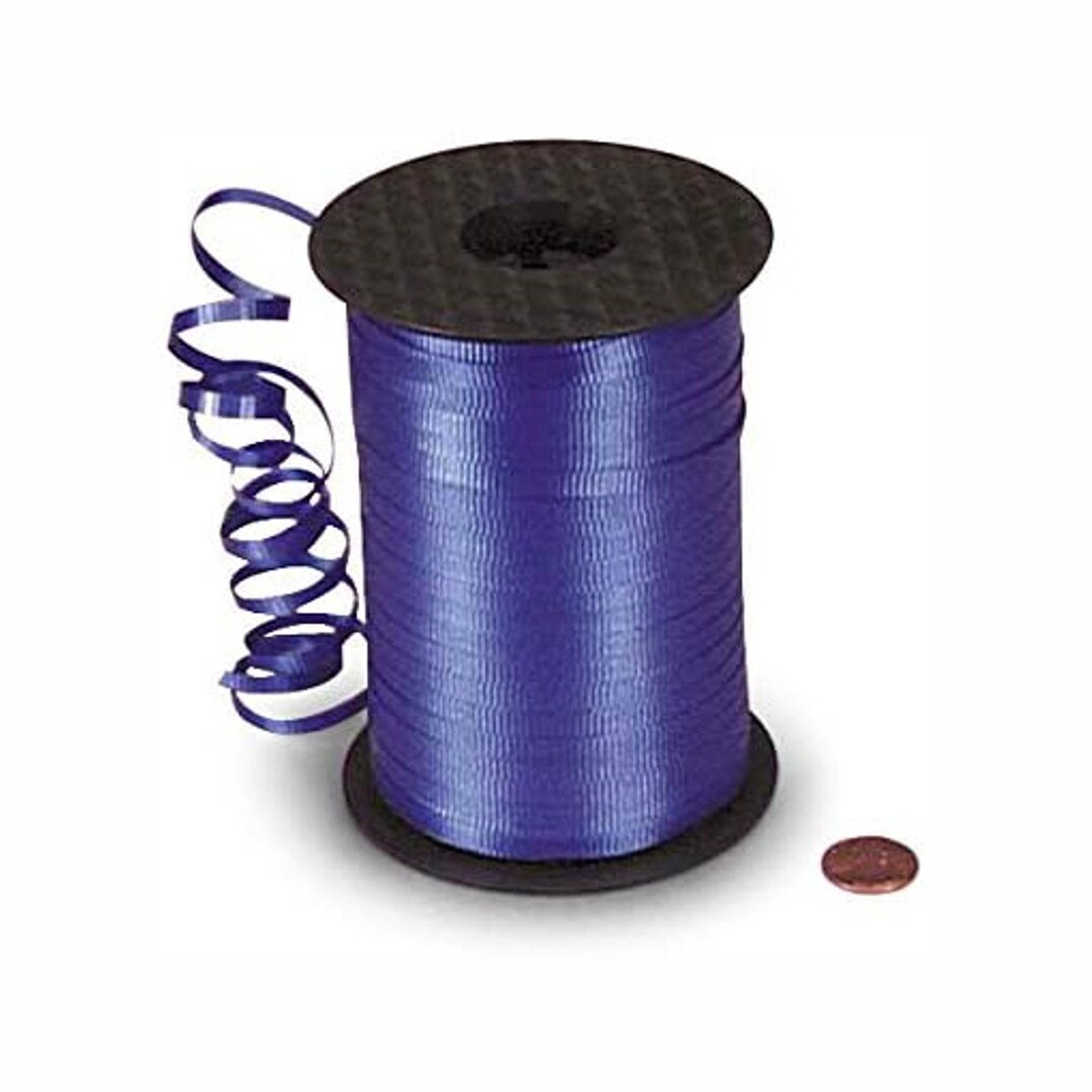 Dark Blue Curly Ribbon | Royal Blue Curling Ribbons - Crimped - 3/16in ...