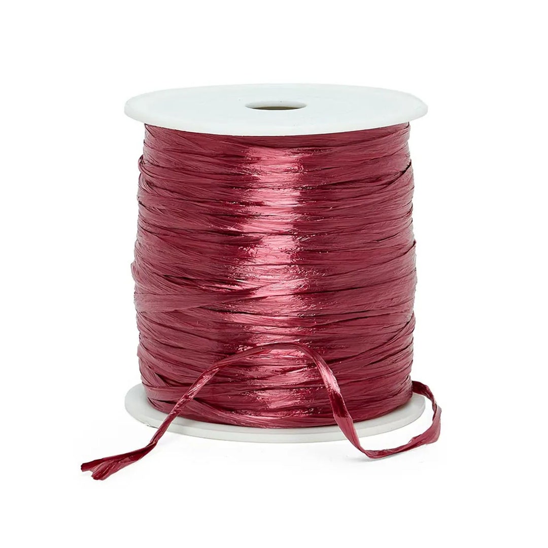 Wine Raffia Ribbon Burgundy Raffia Bows Burgundy Pearlized - Etsy
