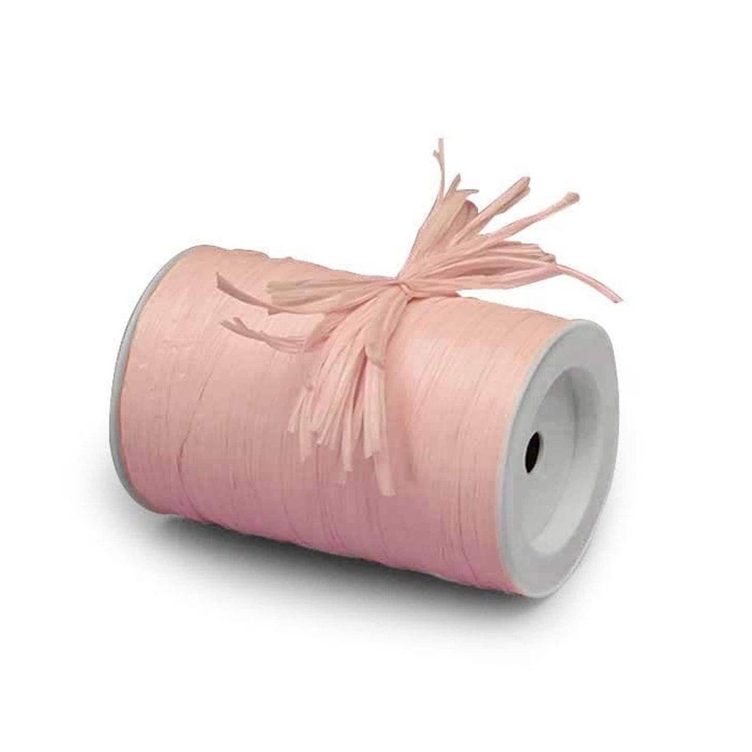 Light Pink Raffia Ribbon Baby Pink Raffia Bows Colored Matte Raffia ...