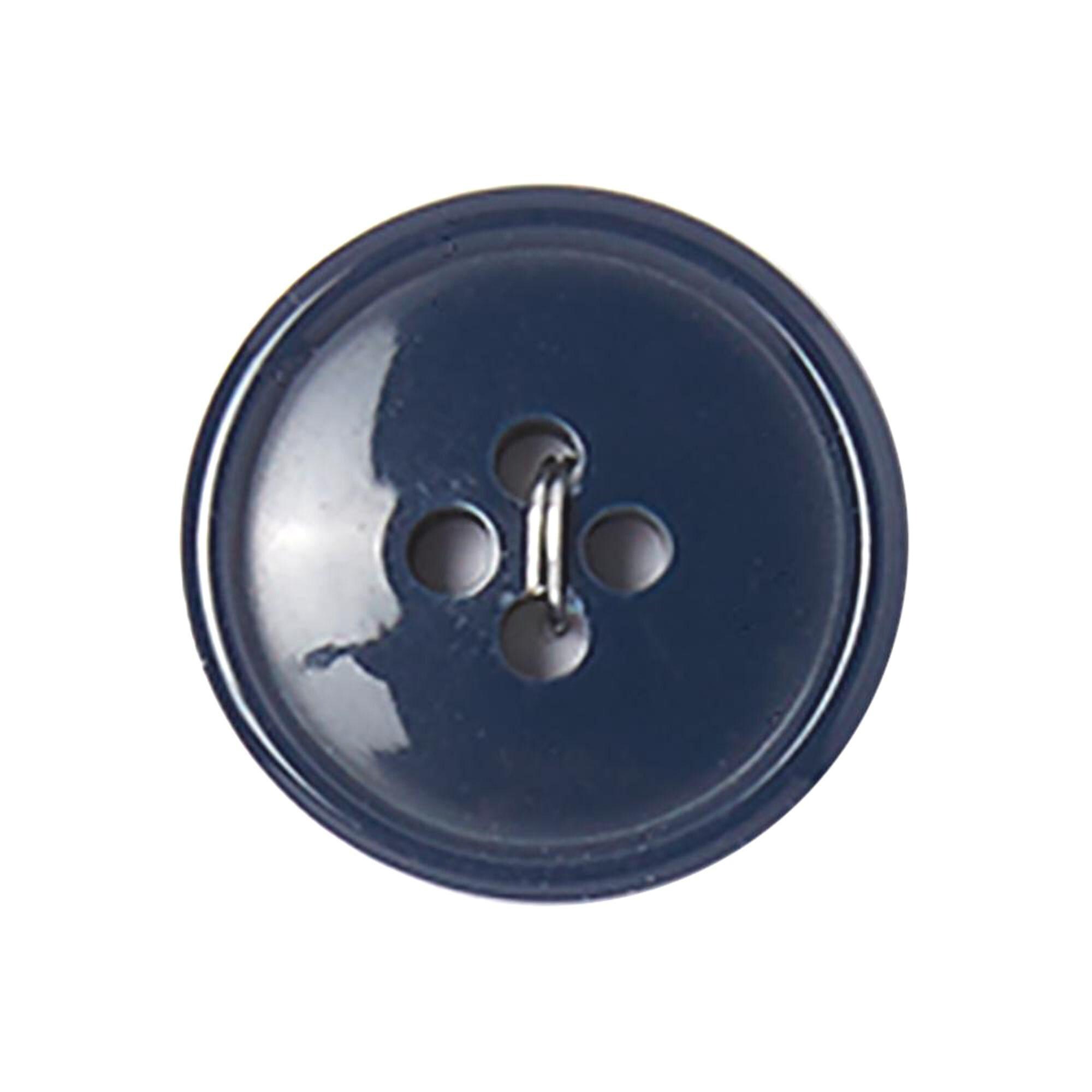 Navy Blue Fastener Navy Blue Buttons 3/4in. Round 4 Hole 3 Pieces/pkg ...