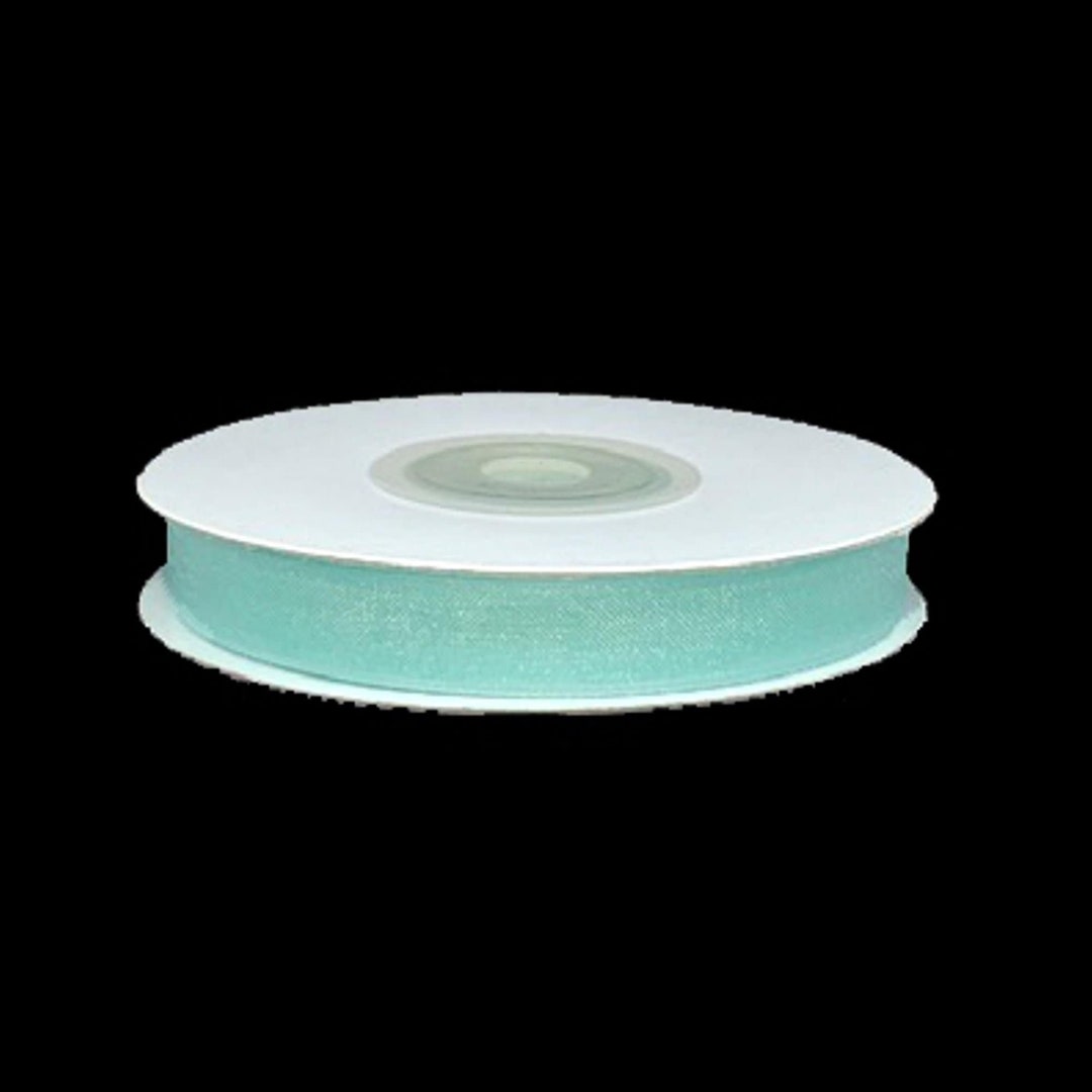 Sheer Aqua Blue Ribbon | Aqua Organza Ribbon - 3/8in. - 25 Yards ...