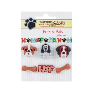 Dog Buttons Dog Bone Buttons It's A Dogs Life Buttons Shank .75in. 6 ...