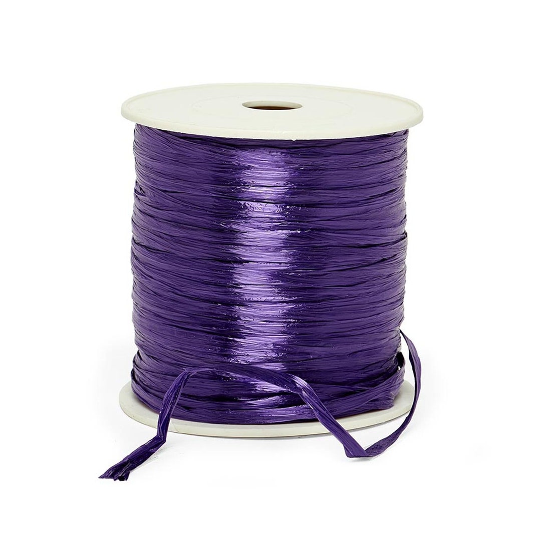 Purple Raffia Ribbon | Purple Raffia Bows | Purple Pearlized Raffia ...