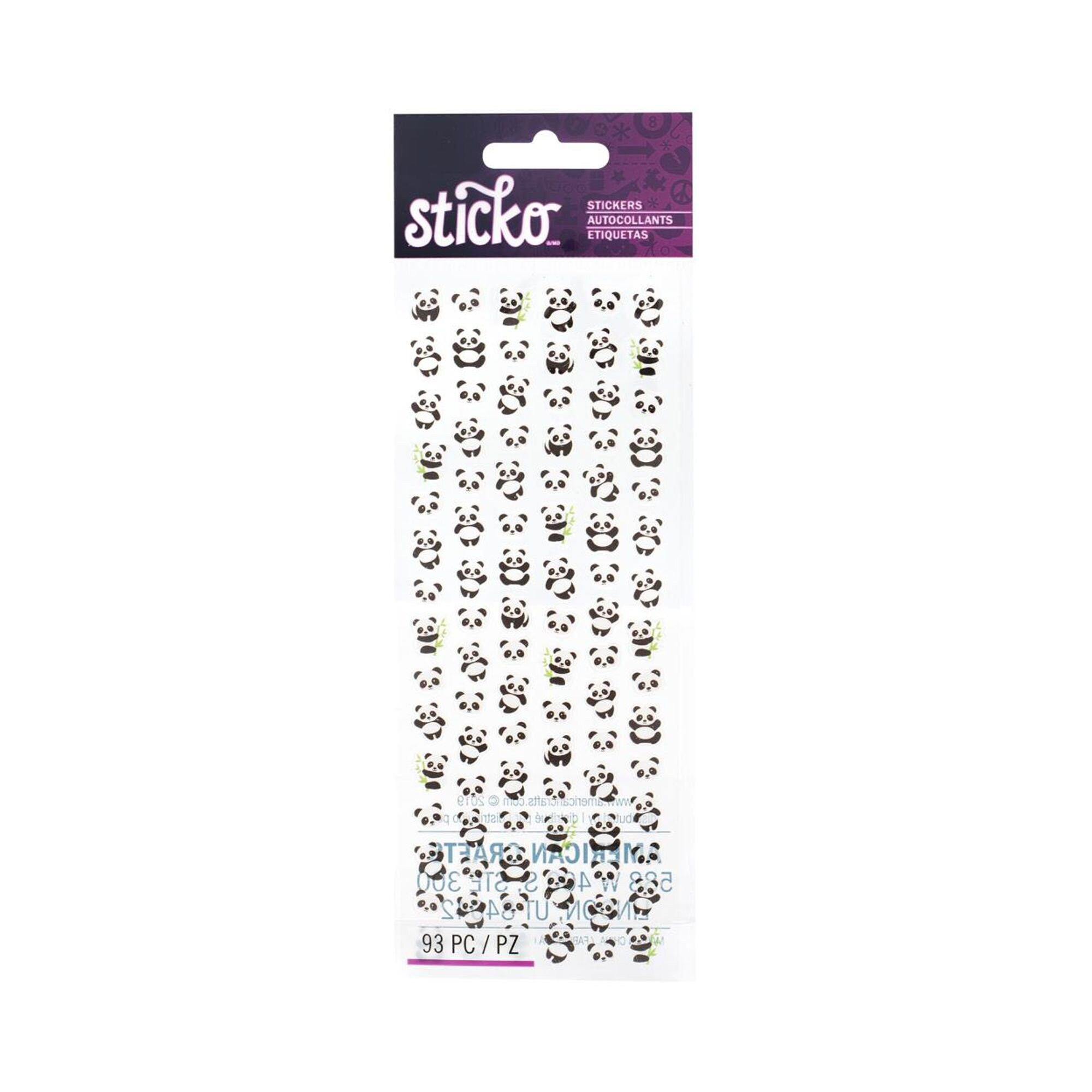Miniature Pandas Tiny Panda Stickers 93 Pieces - Etsy