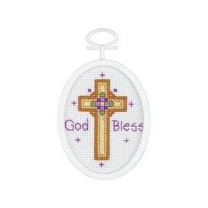 Christian Cross Stitch Religious Craft Kit Mini Cross - Etsy