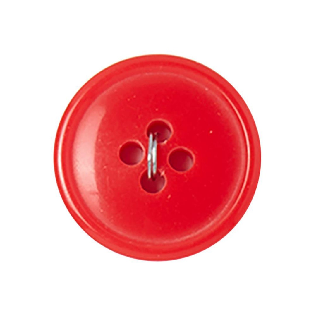 Round Red Buttons Red Embellishment Red Buttons 4-hole - Etsy