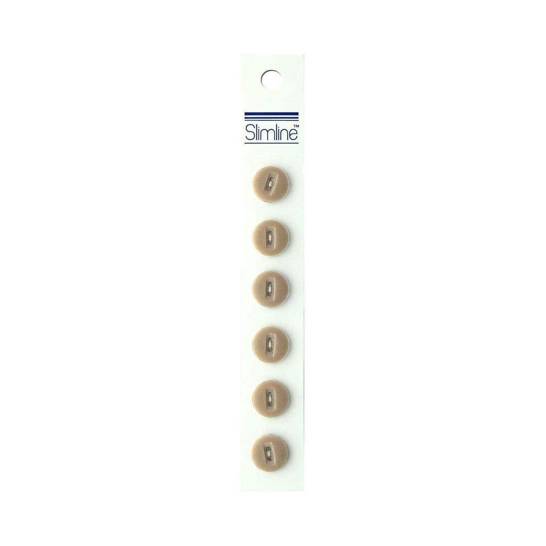Tan Fastener Light Brown Buttons Round Tan Buttons 2 Hole 1/2in. 6 ...
