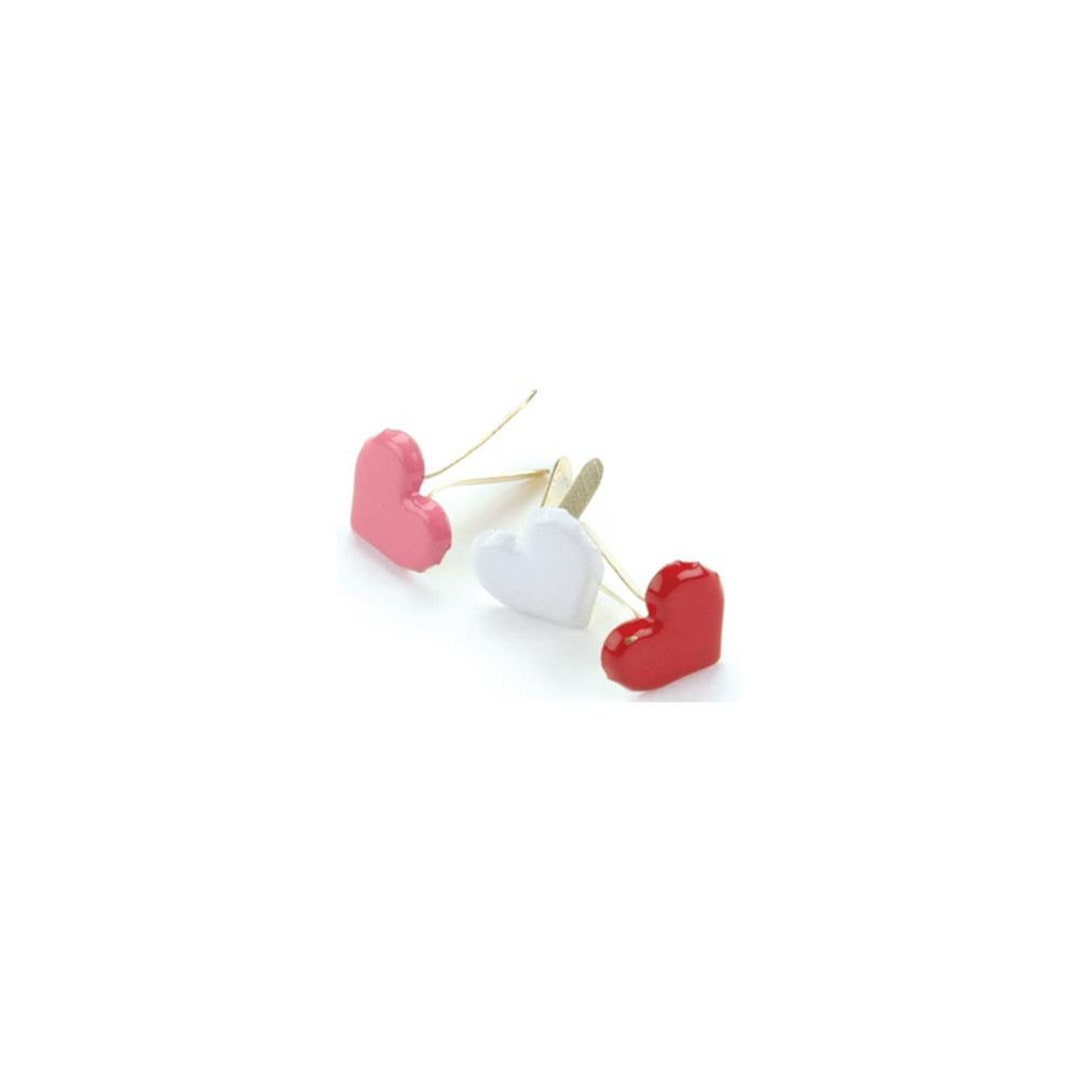 Heart Brads | Valentine Brads | Painted Metal Paper Fasteners - Hearts ...