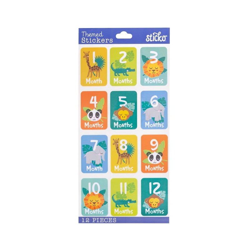 Baby Boy Month Stickers - Etsy