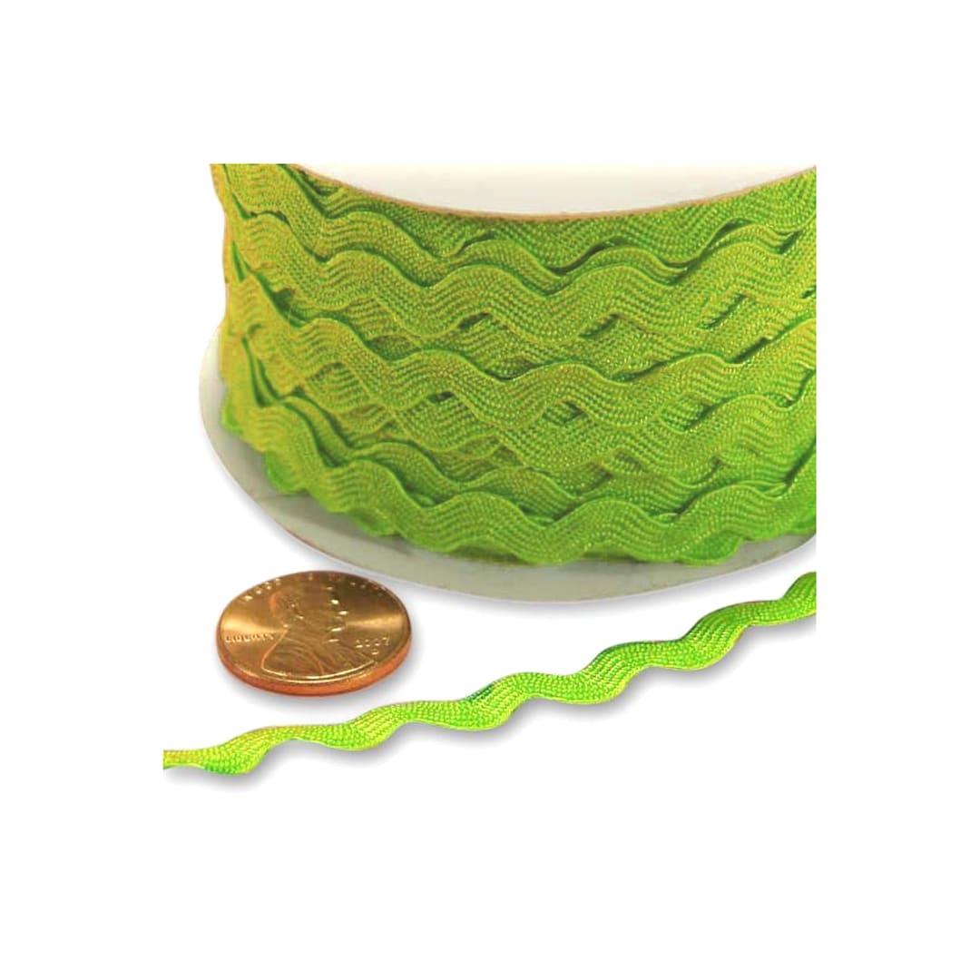 Green Rick Rack Apple Green Ric Rac Trim 5mm X 25 Yads - Etsy