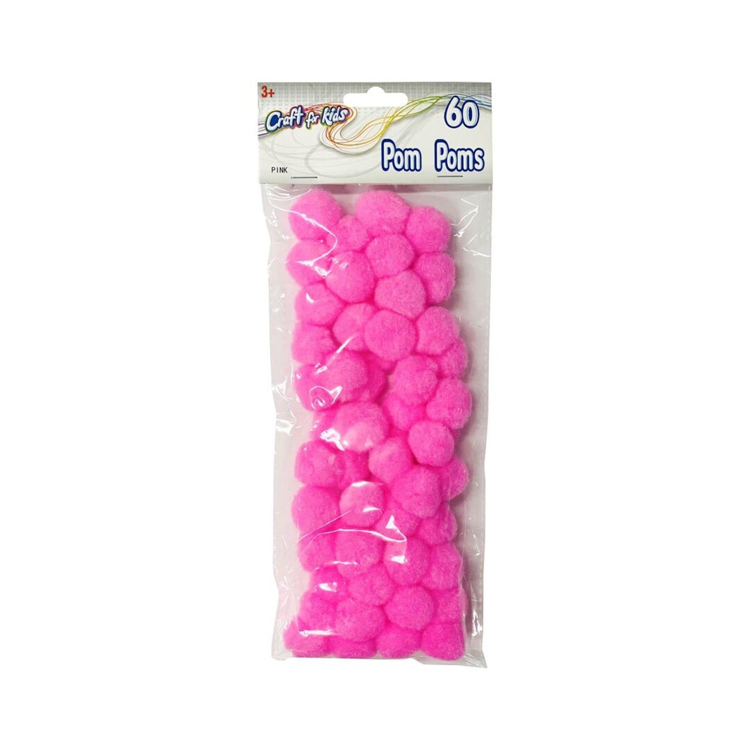 20mm Pink Poms | Easter Pom Poms | Pink Pom Poms - 20mm - 60 Pieces/pkg ...