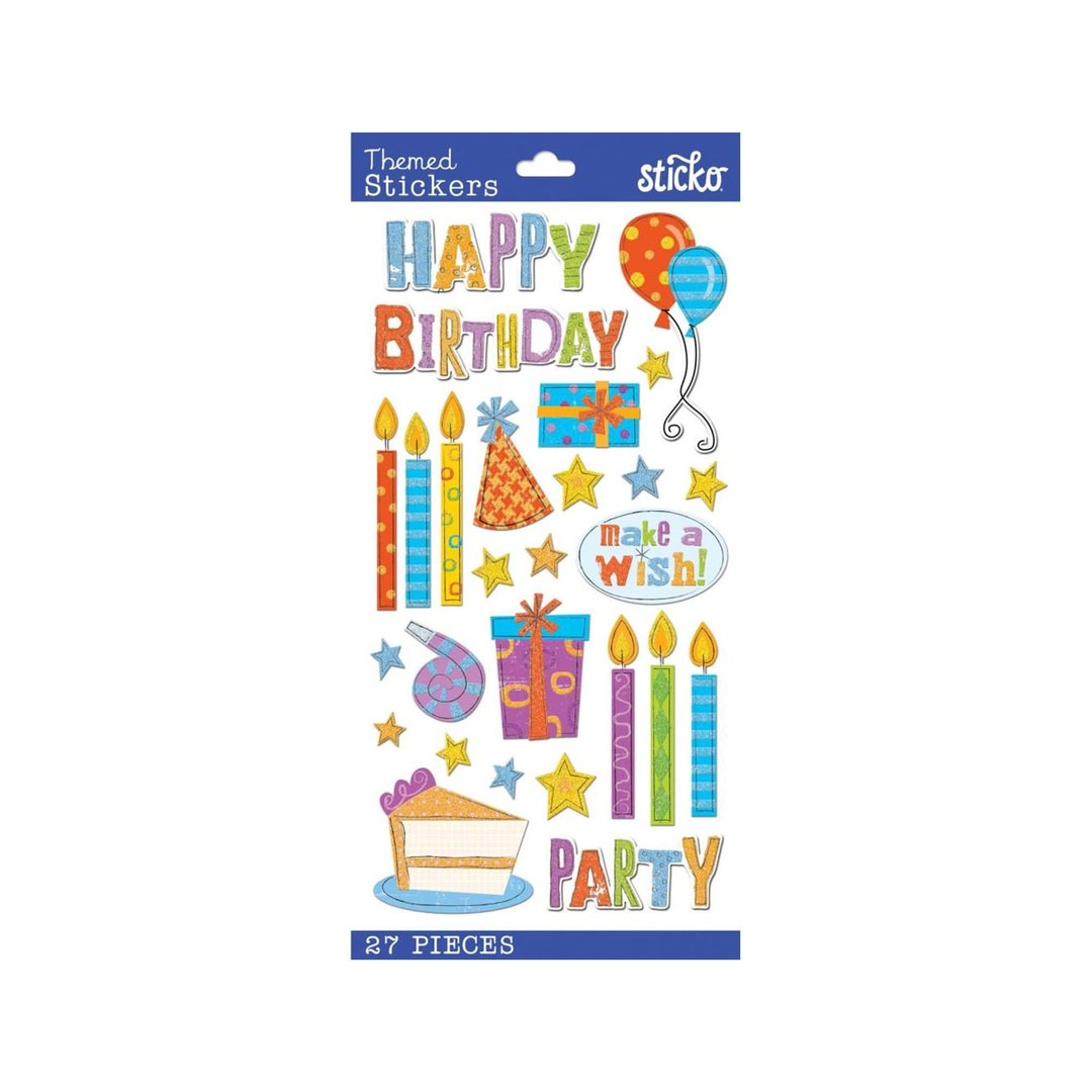 Birthday Label | Birthday Party Stickers | Happy Birthday Stickers - 27 ...