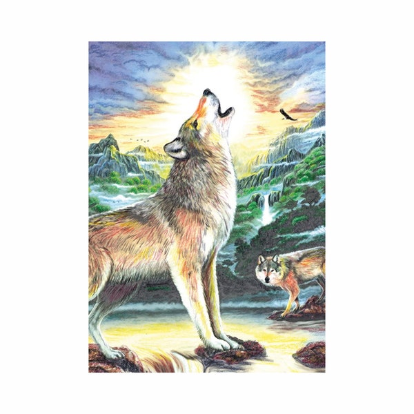 Wolf Color by Number - Etsy