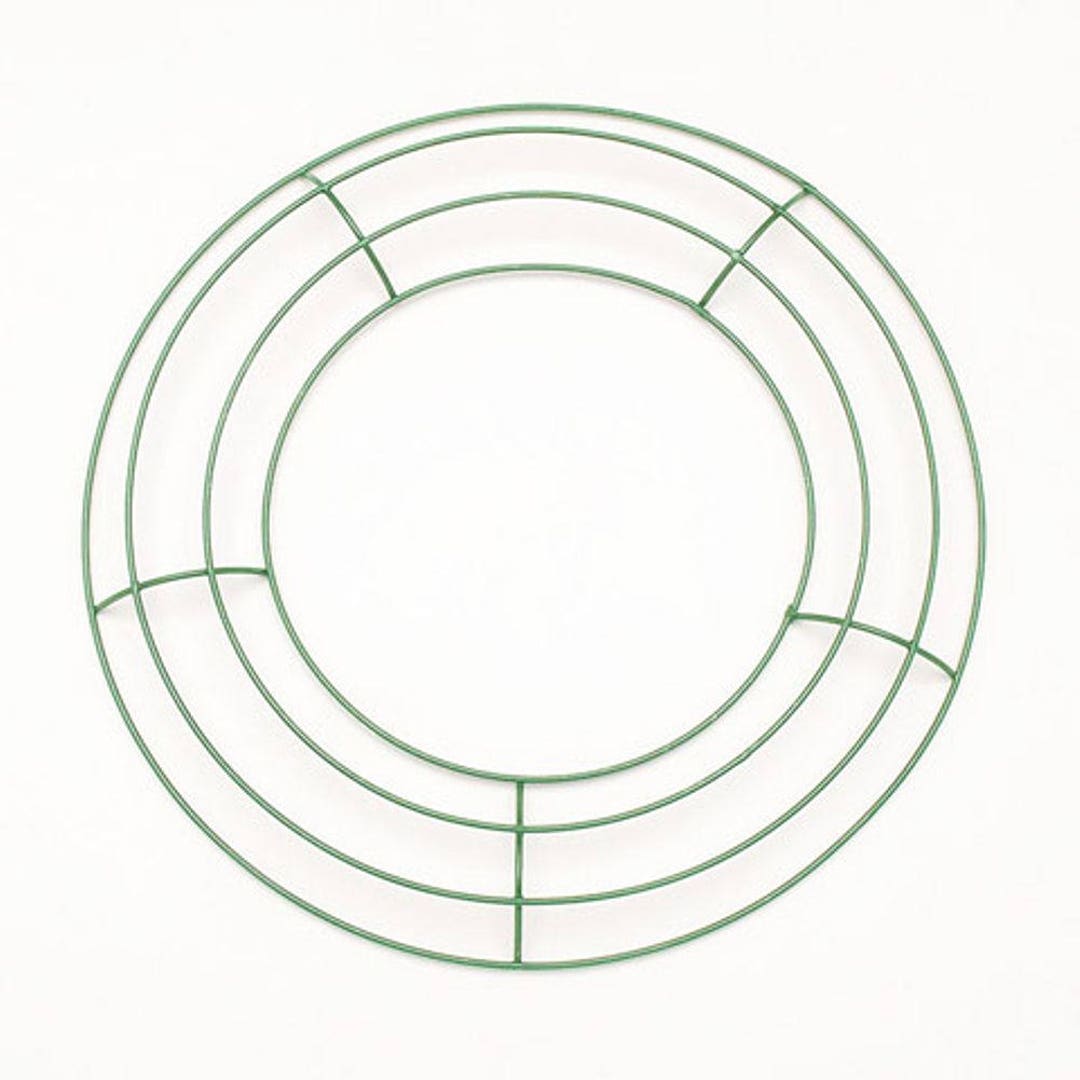 Wreath Forms Wire Wreath Frame Metal Green 10 Inches - Etsy