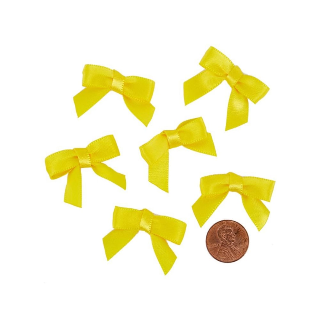 Yellow Gift Bows Yellow Satin Bows Dandelion Yellow - Etsy UK