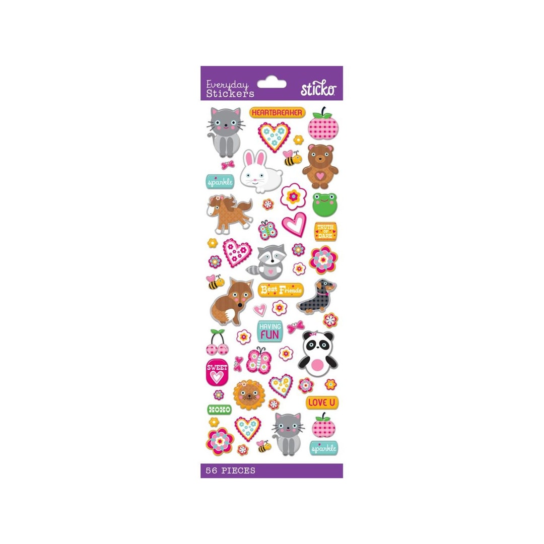 Stickers for Little Girls Cute Animal Stickers Lucy Love - Etsy