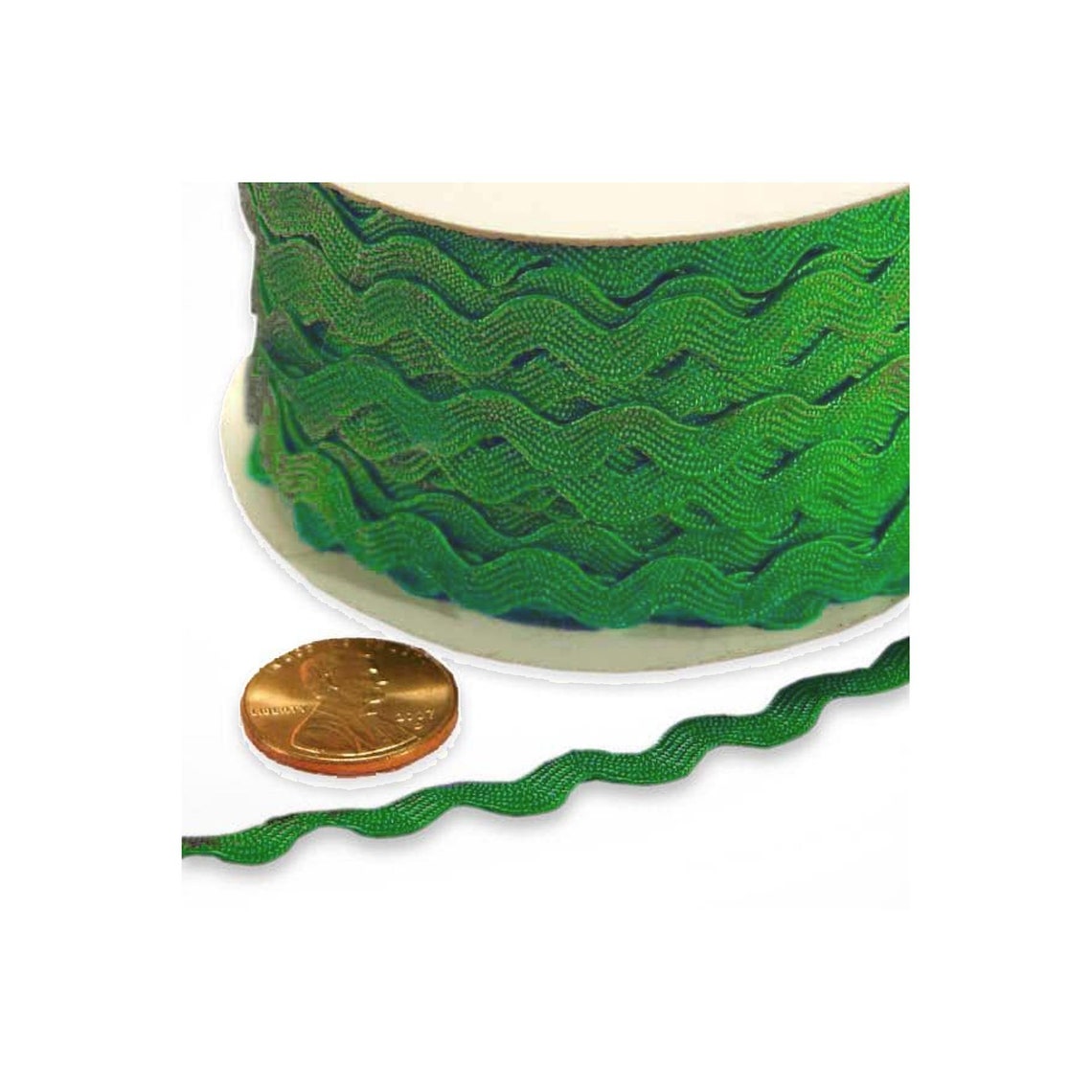 Green Rick Rack Emerald Green Ric Rac Trim 5mm X 25 Yards - Etsy