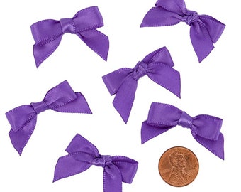 Purple Satin Bow - Etsy