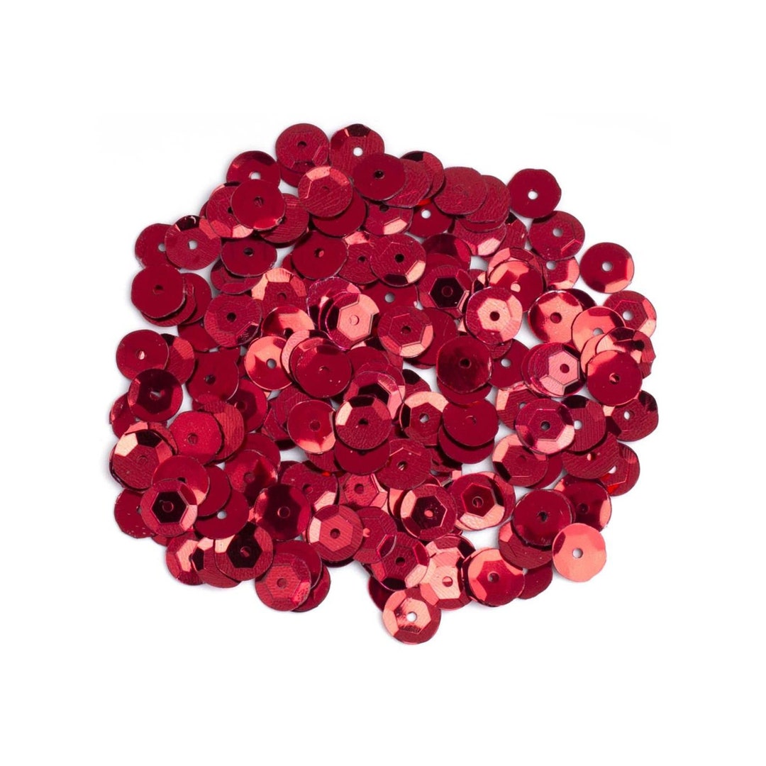 8mm Red Sequins Red Cupped Sequins 8mm 200 Pieces/pkg. nmsqu40000869 - Etsy