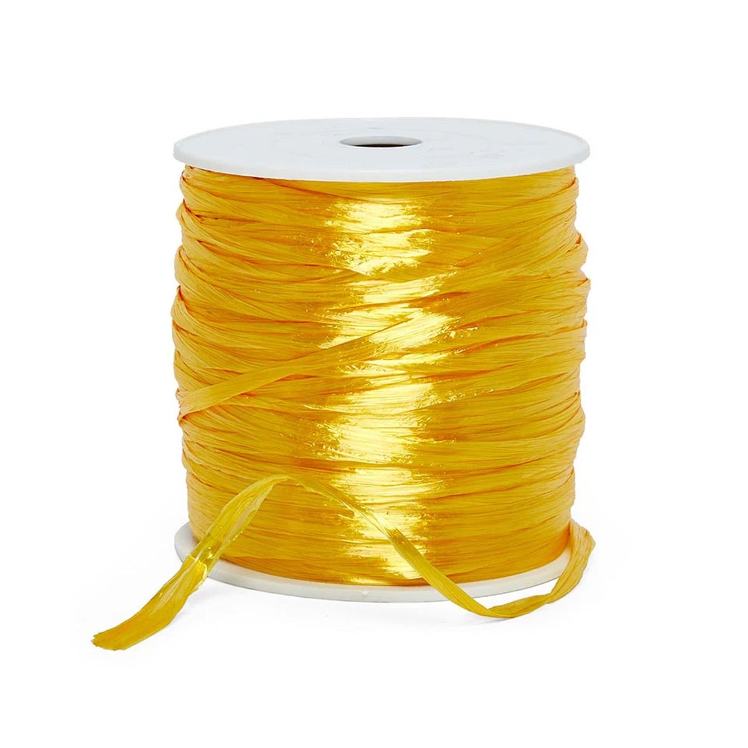 Yellow Raffia Ribbon Yellow Raffia Bows Daffodil Pearlized Raffia ...