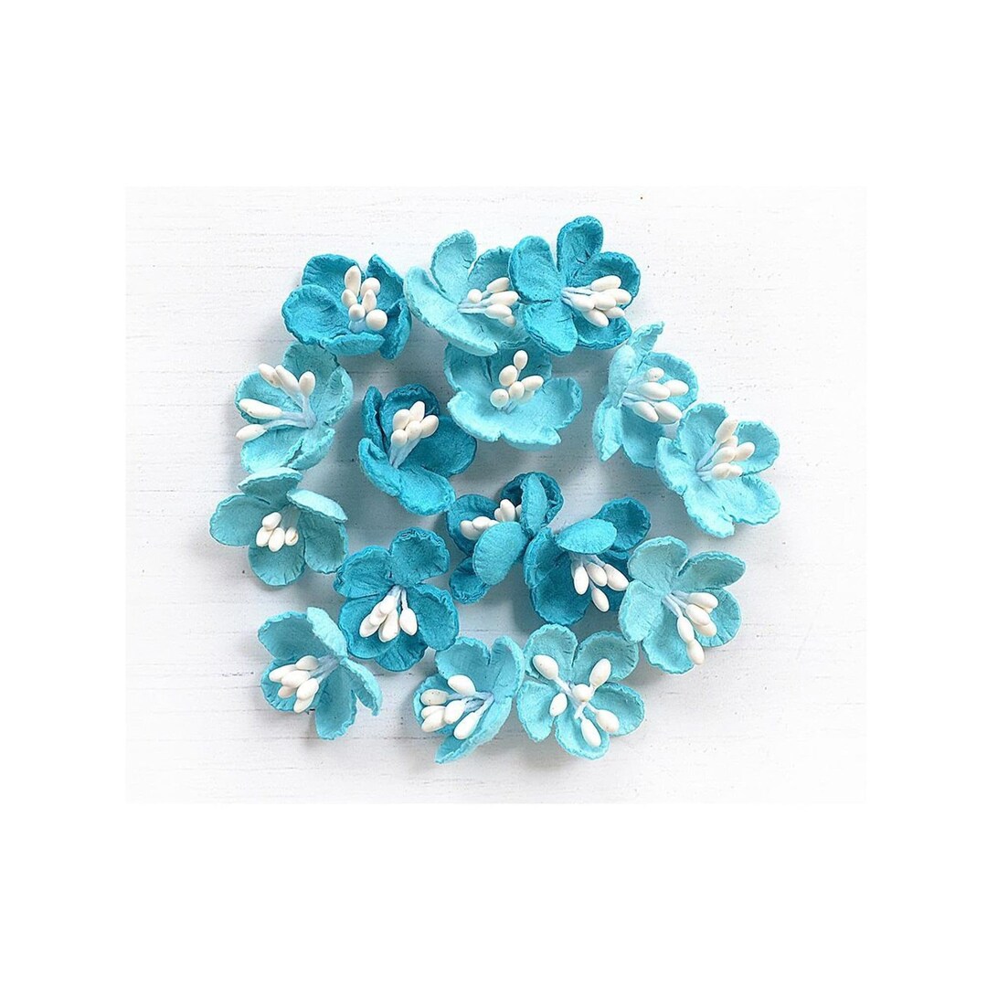 Blue Paper Flowers | Blue Flower Heads | Blue Handmade Paper Flowers ...