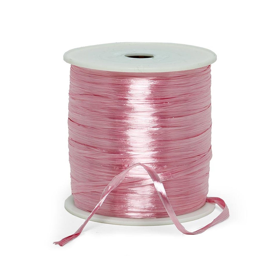 Pink Raffia Ribbon Pink Raffia Bows Pink Pearlized Raffia Ribbon 1/4in ...