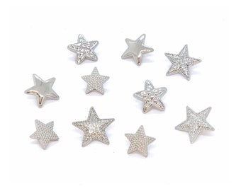 Silver Star Buttons | Etsy