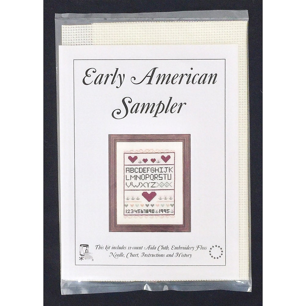 Cross Stitch Kit Alphabet Sampler Kit Early American Cross - Etsy