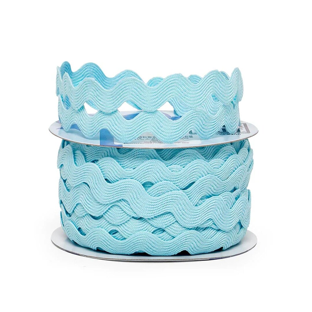 Blue Ric Rac Trim | Blue Wavy Trim | Large Blue Ric Rac Trim - 11mm X ...