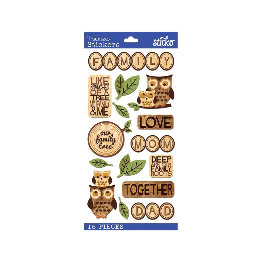 Family Stickers | Family Reunion Stickers | Wood Family Stickers ...