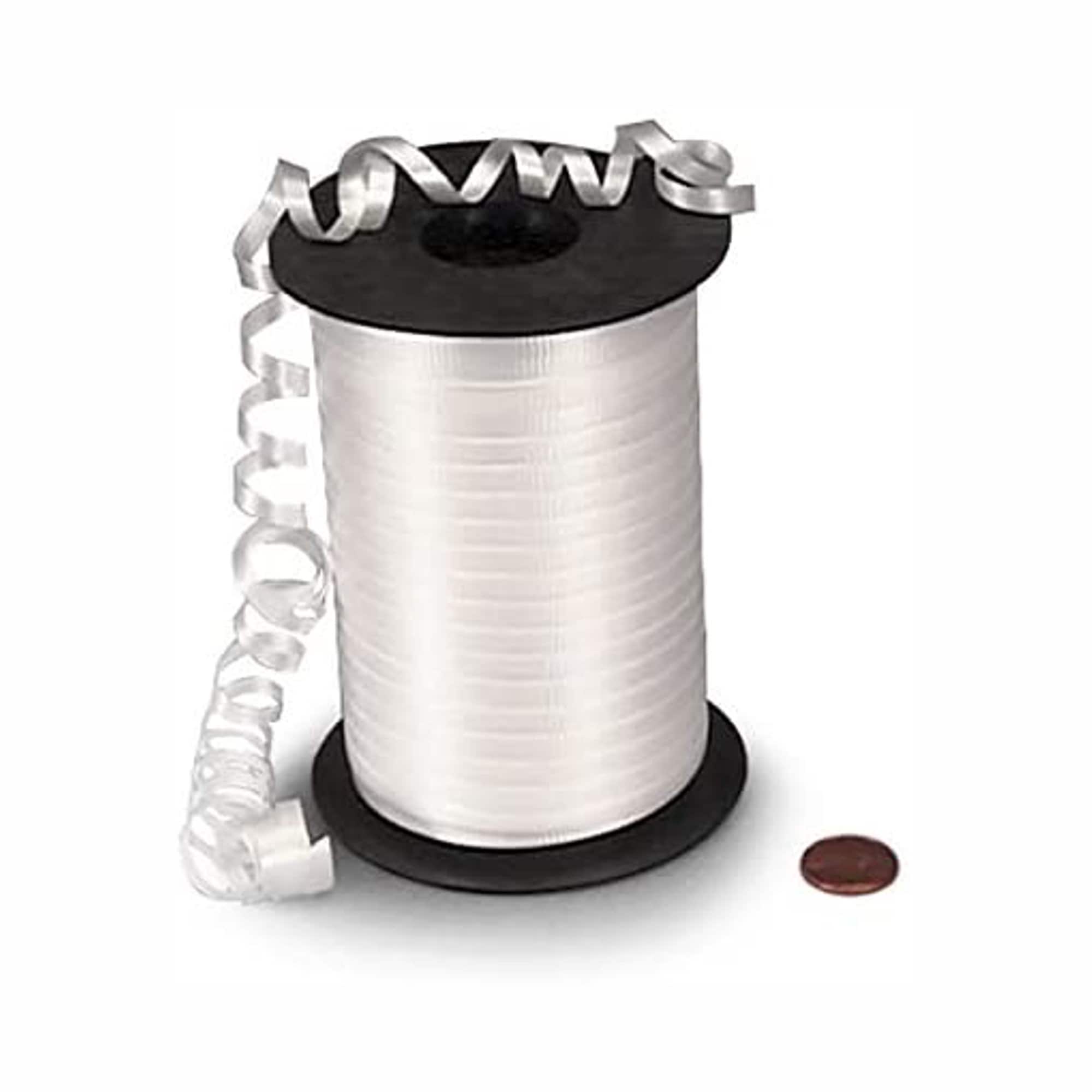 White Curly Ribbon White Curling Ribbon Crimped 3/16in. | Etsy