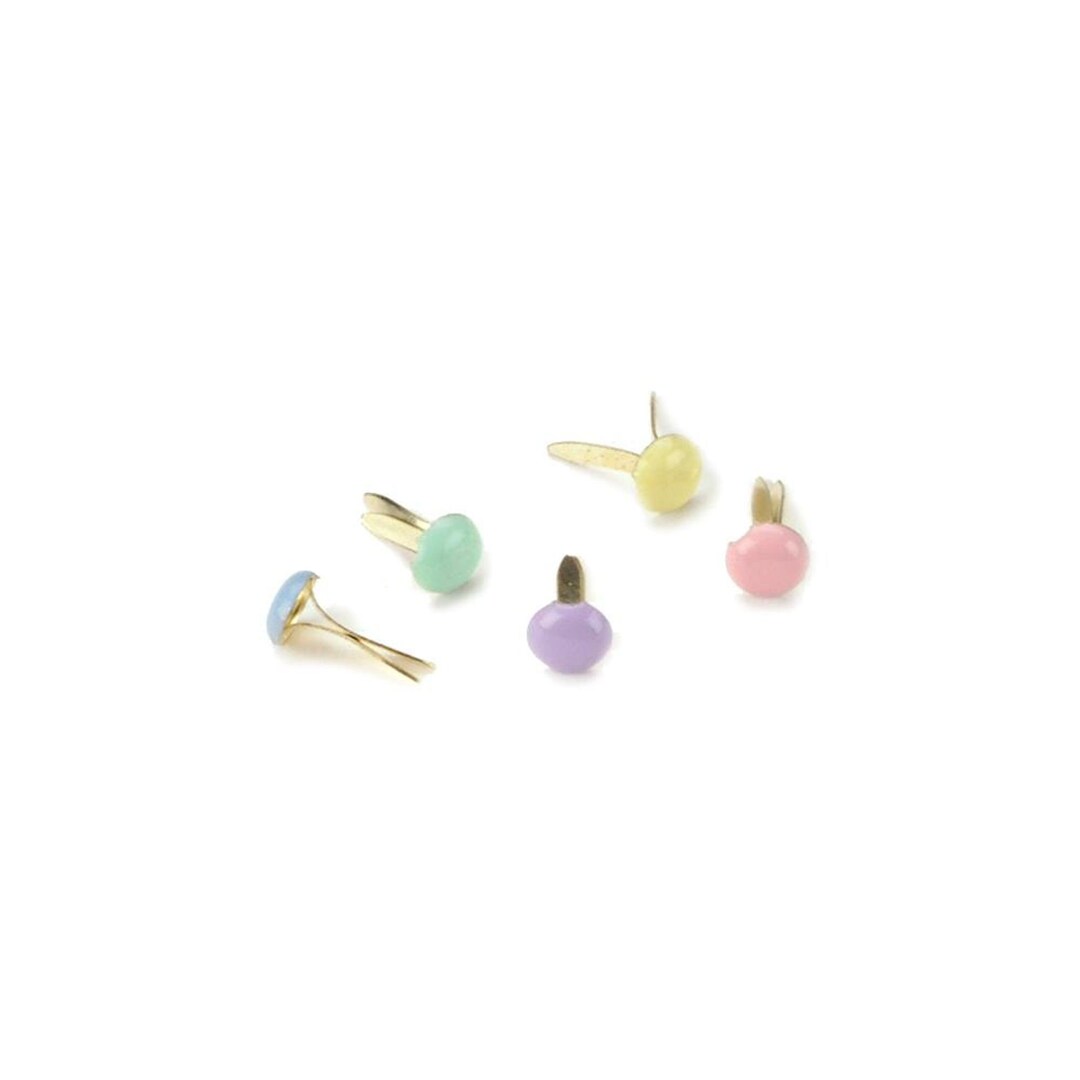 Pastel Brads | Easter Brads | Baby Brads | Round Pastel Mini Metal Paper Fasteners - 3mm - 100 ...