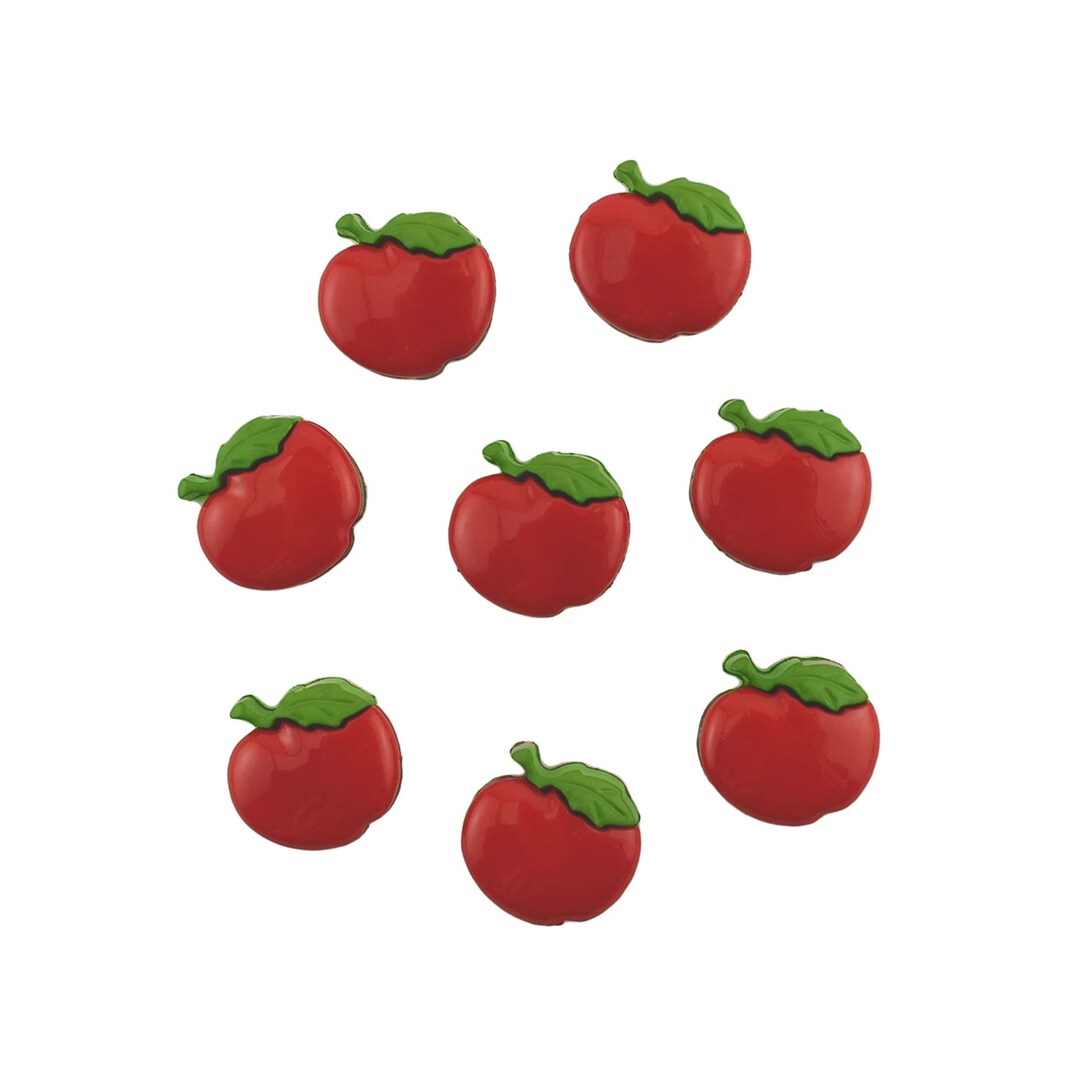 Red Apple Fasteners Red Apple Buttons Shank 8 - Etsy