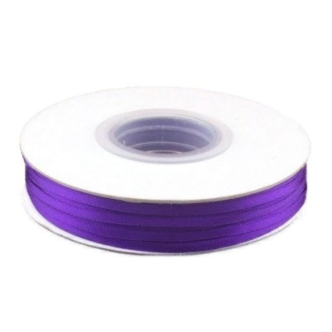 Purple Satin Ribbon Purple Ribbon 1/8 Inch Purple Satin Ribbon Double ...