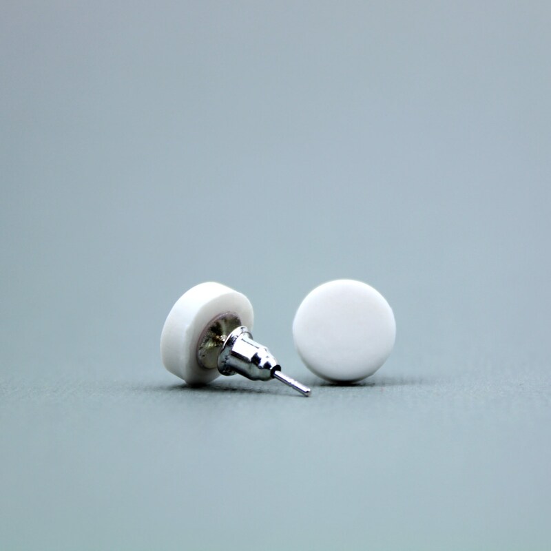 White Earrings - Etsy