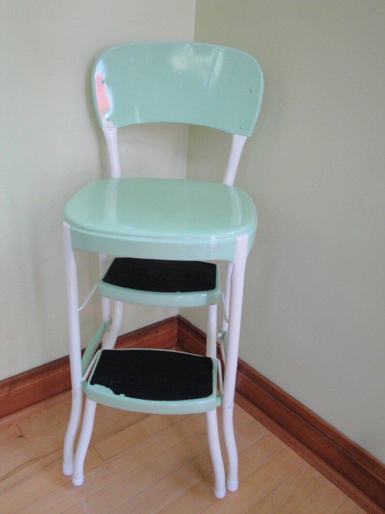 Vintage Restored COSCO Kitchen Step Stool Retro Mint Green | Etsy