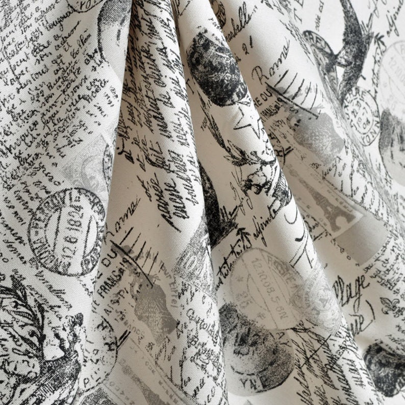 Upholstery Fabric Drapery Fabric French Script Fabric Paris Etsy upholstery-fabric-drapery-fabric-french-script-fabric-paris-etsy