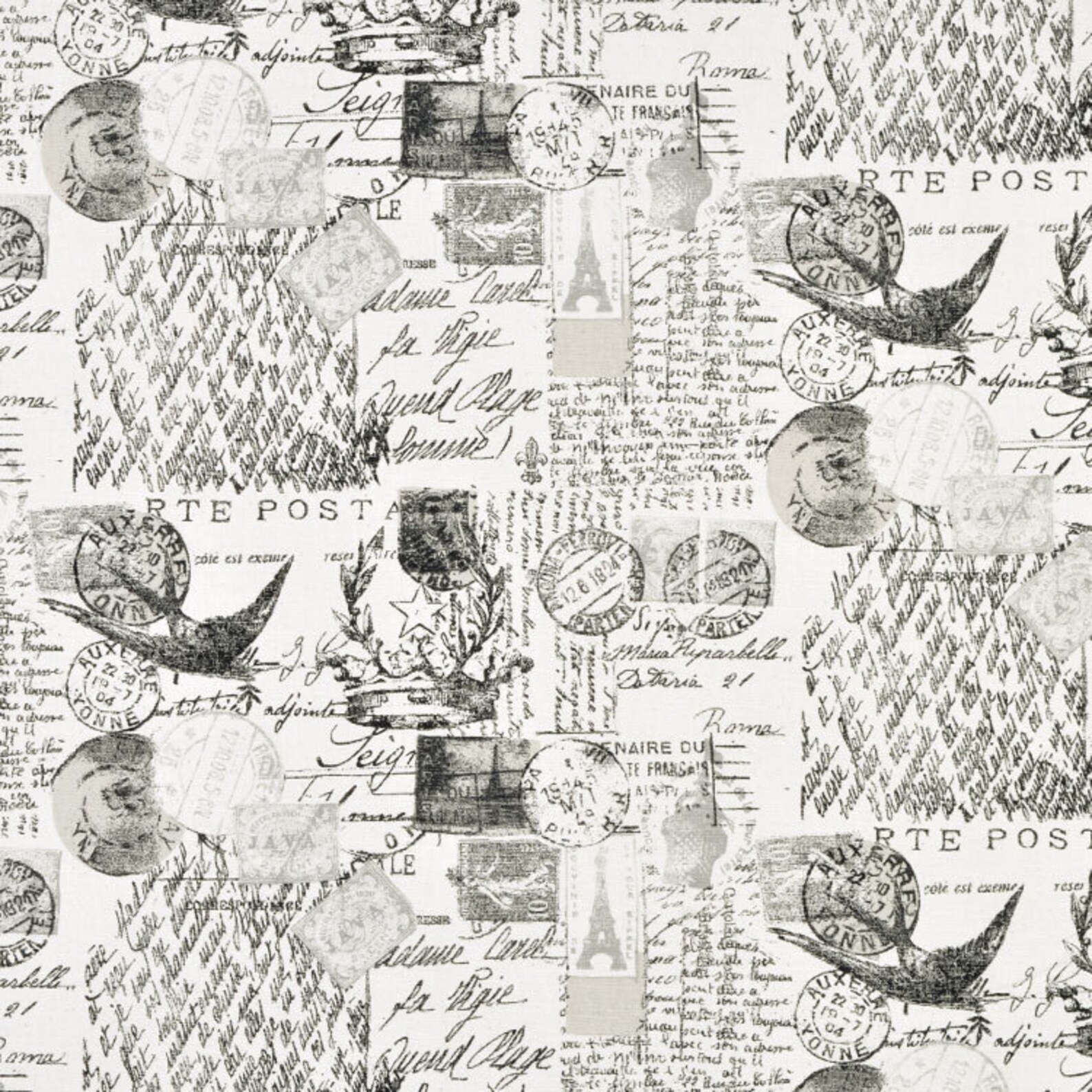 Upholstery Fabric Drapery Fabric French Script Fabric Paris - Etsy