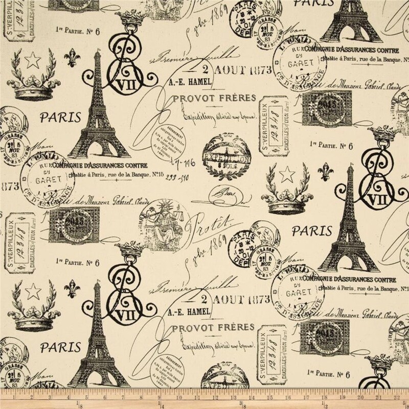 Eiffel Tower Fabric - Etsy