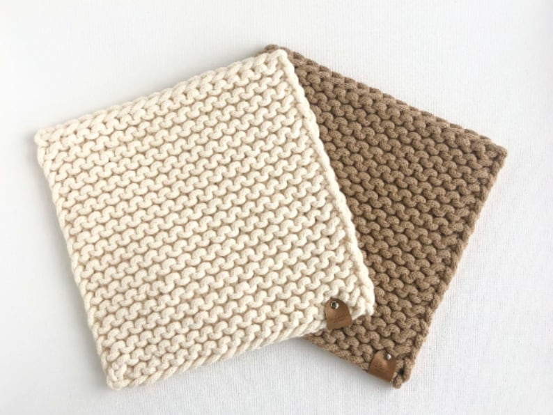 KNITING PATTERN | Macrame Cord Trivet - Easy Summer Knitting Project - Etsy