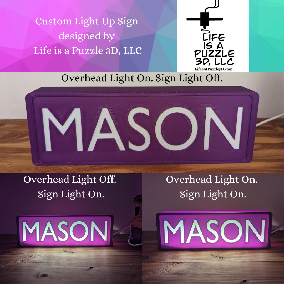 Customized Light up Sign - Etsy